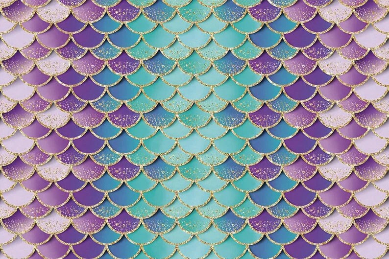 Mermaid Scales Backdrop for Photography Baby Princess Birthday - Etsy