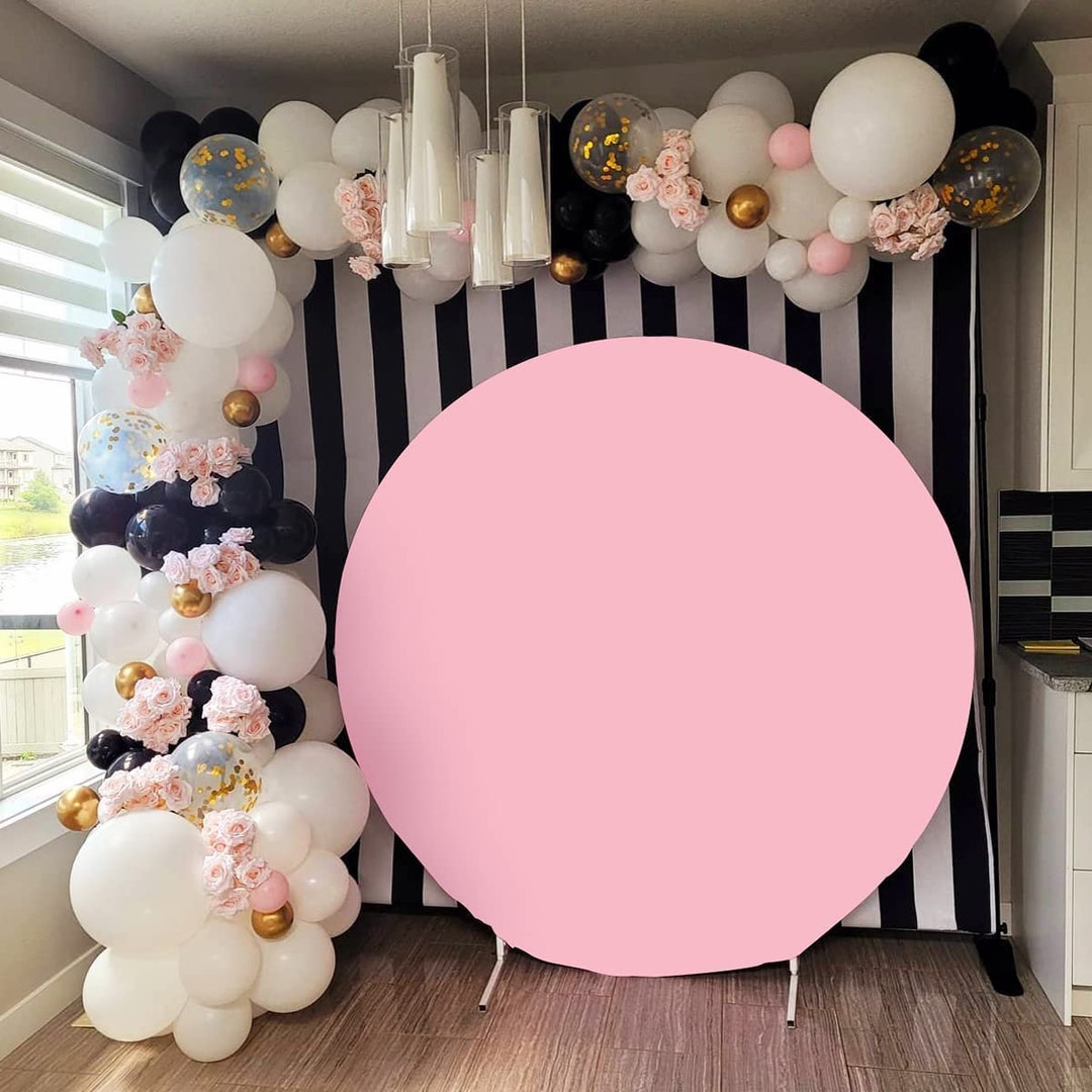 Baby Pink Round Backdrop Polyester Pure Color Round Backdrop - Etsy