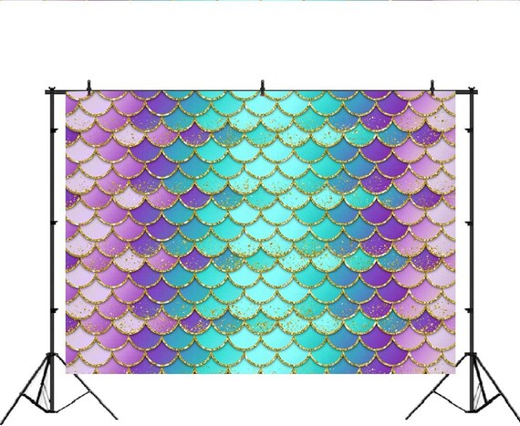 Mermaid Scales Backdrop for Photography Baby Princess Birthday - Etsy