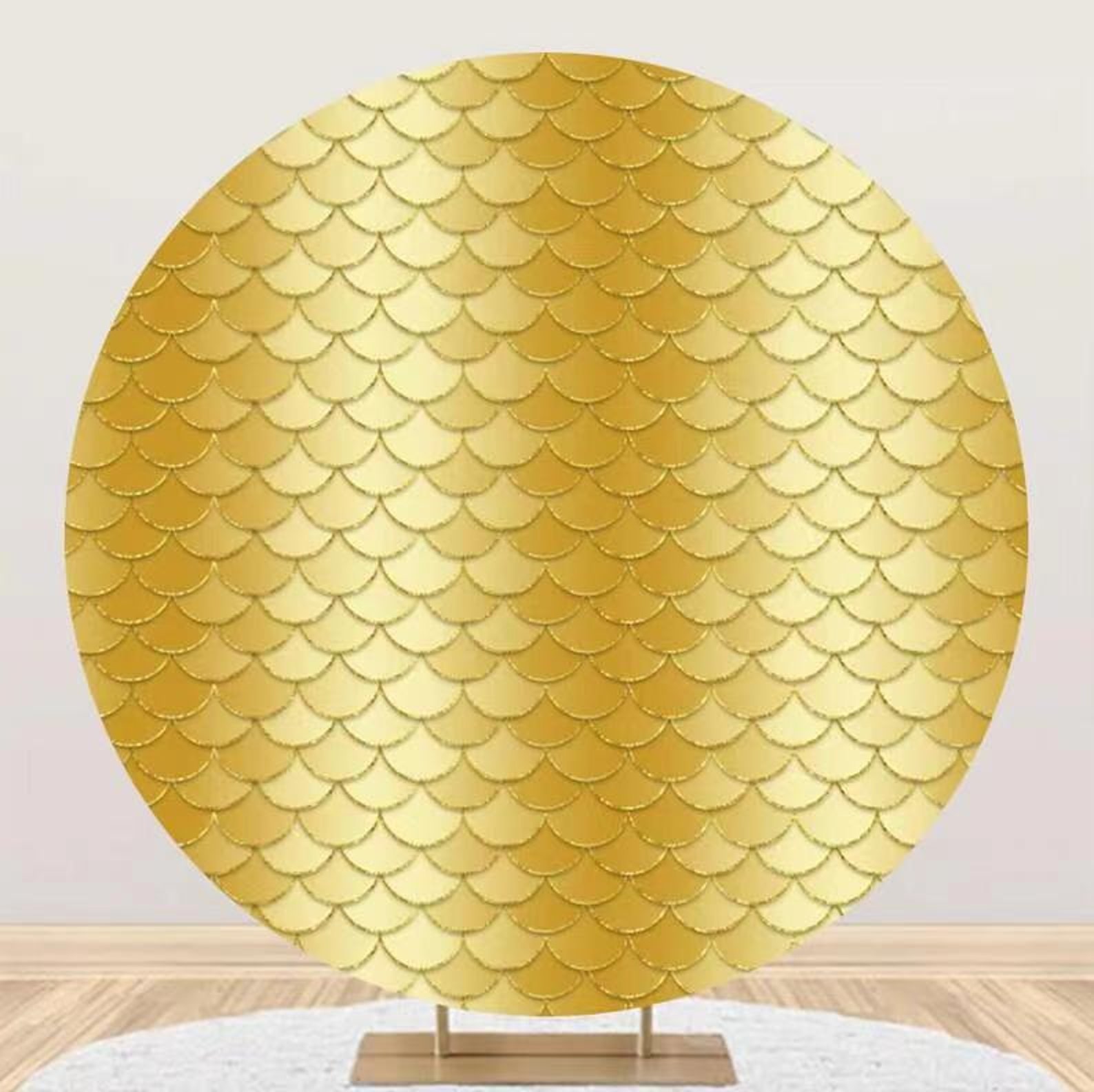 Mermaid Party Theme Round Backdrop Glittering Mermaid Scales - Etsy