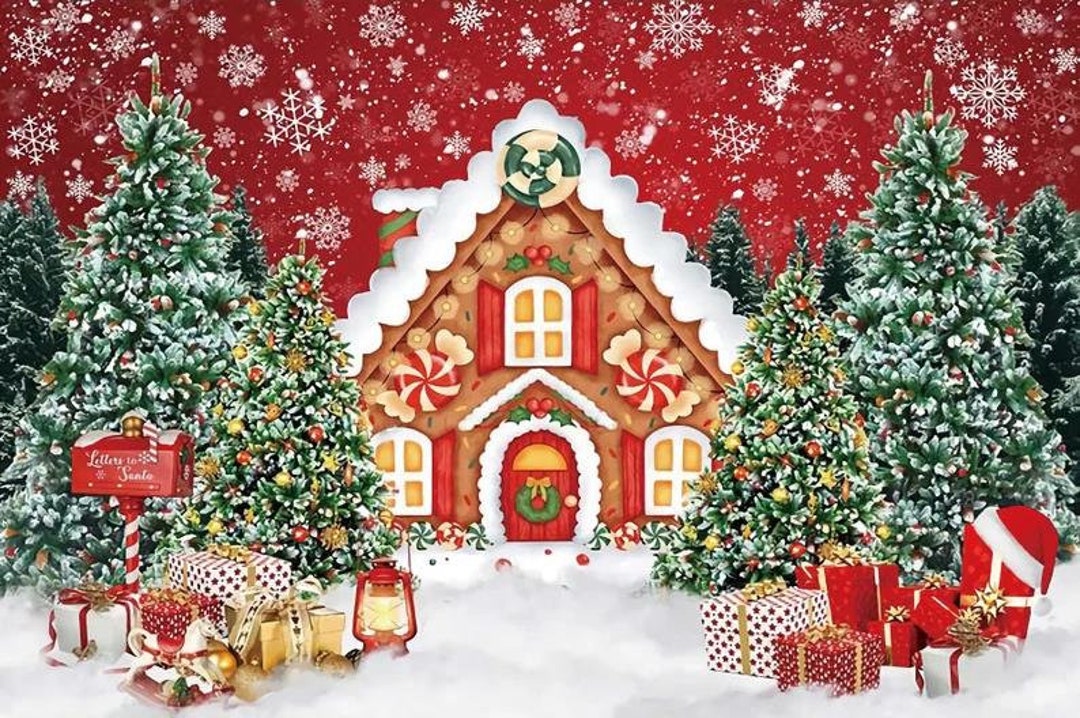 White Snow Christmas Backdrop Xmas Backdrop Background - Etsy
