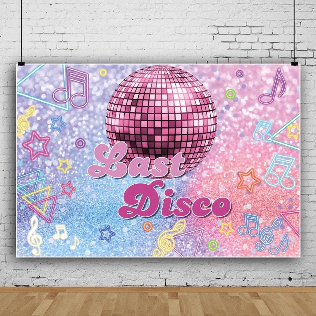 Disco Party Backdrop Woman Birthday Party Glow Grazy Backdrop for ...