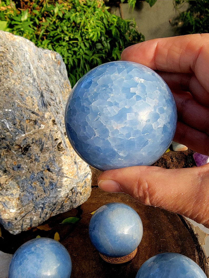Blue Calcite Sphere: Your Serenity's Secret Power - Etsy