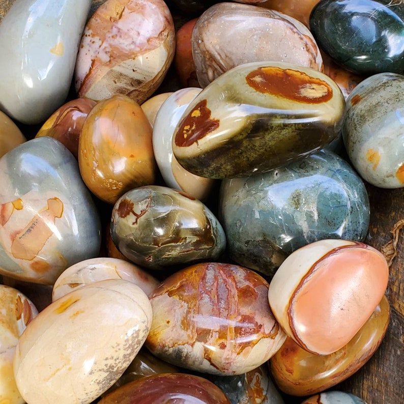 Polished Desert Jasper Aka Polychrome Jasper Stones Picture - Etsy