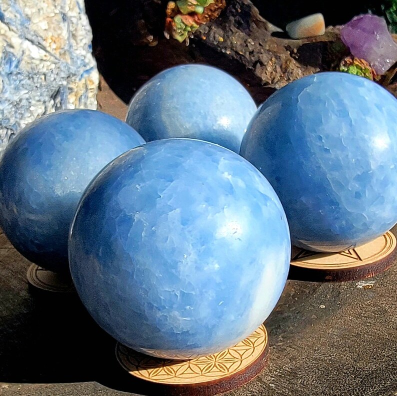 Blue Calcite Sphere: Your Serenity's Secret Power - Etsy