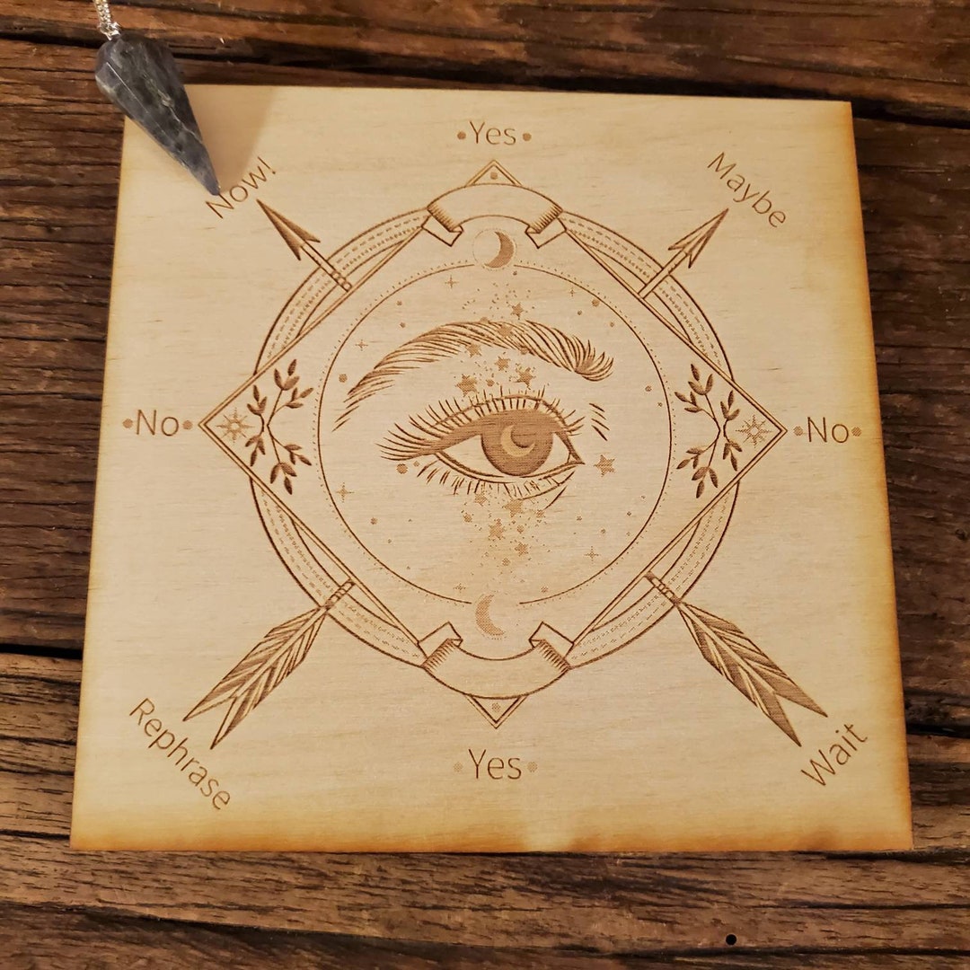 Birchwood Pendulum Board, Laser Etched Dowsing Board, - Etsy