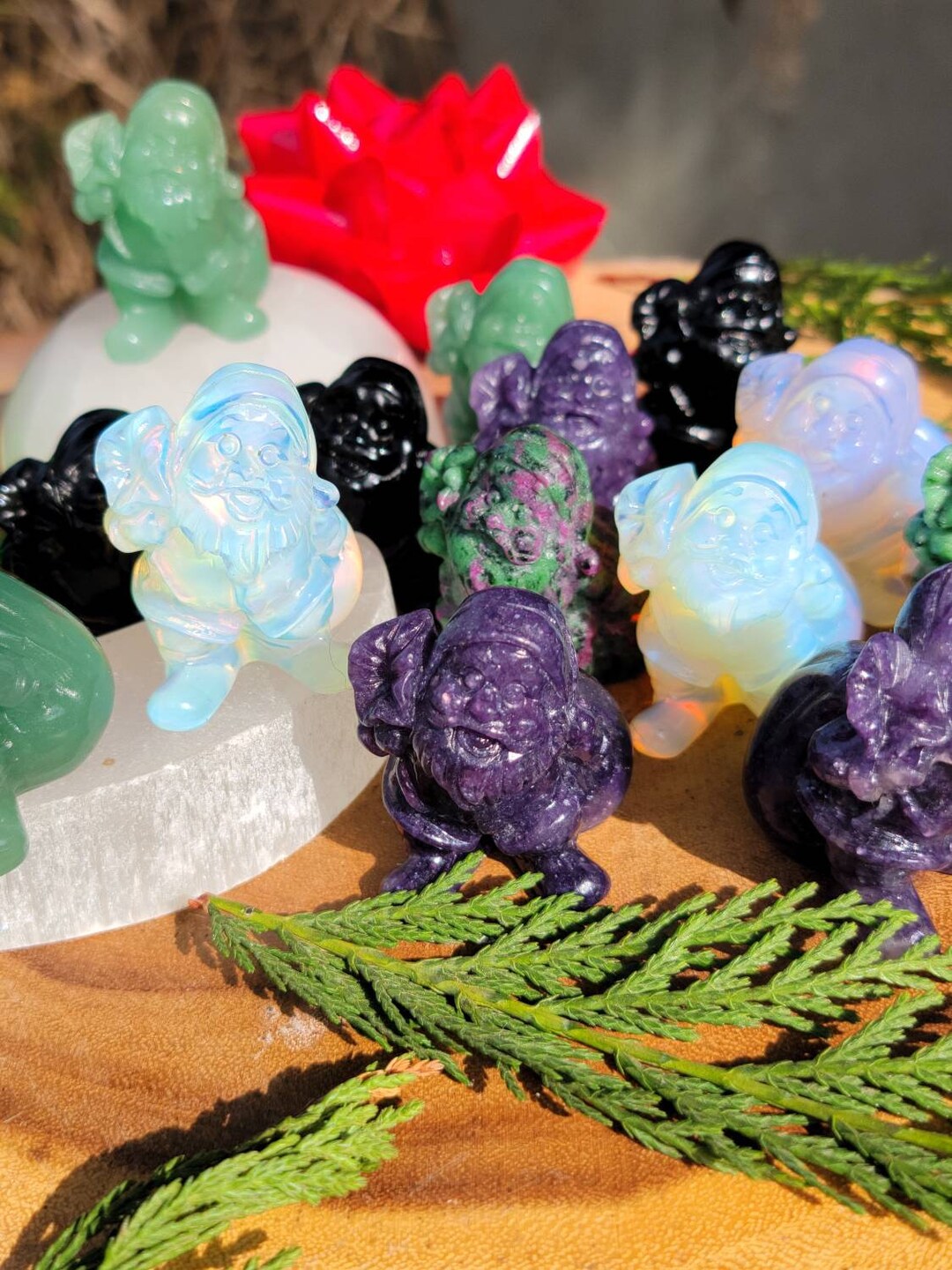 Crystal Santa, Happy Santa Crystals, Holiday Crystals, Santa Crystal ...