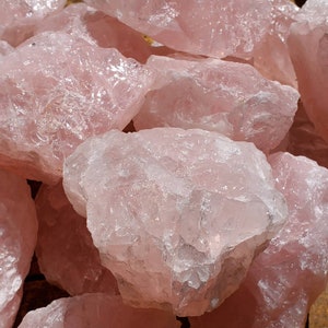 Raw Rose Quartz, Deep Pink Calming Rose Quartz, Energy Vibration of ...