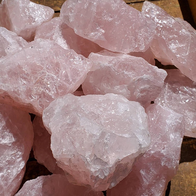 Raw Rose Quartz Deep Pink Calming Rose Quartz Energy | Etsy