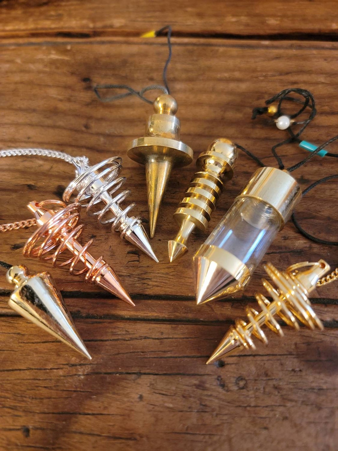 Metal Pendulums, Variety of Metal Pendulum, Metal Dousing Tools - Etsy