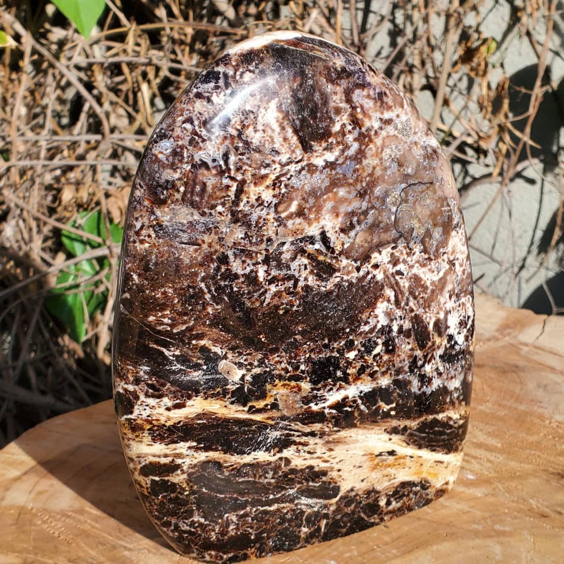 Black Opal Jasper Freeform Polished Black Jasper Protection - Etsy.de