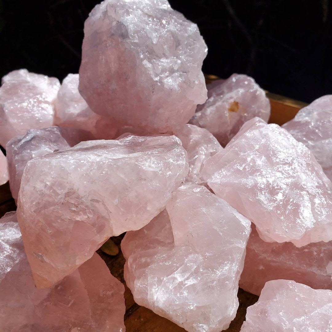 Raw Rose Quartz, Deep Pink Calming Rose Quartz, Energy Vibration of ...