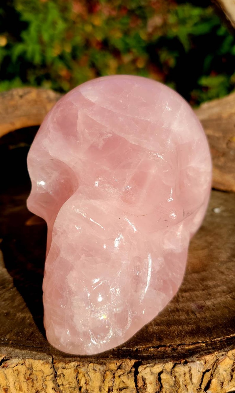 Mystical Rose Quartz Skull, Luxurious Rose Quartz Skull, Rose Quartz ...