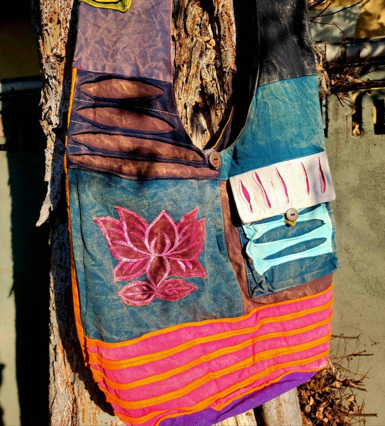 Colorful Boho Shoulder Bags Cotton Bohemian Bags Made in - Etsy