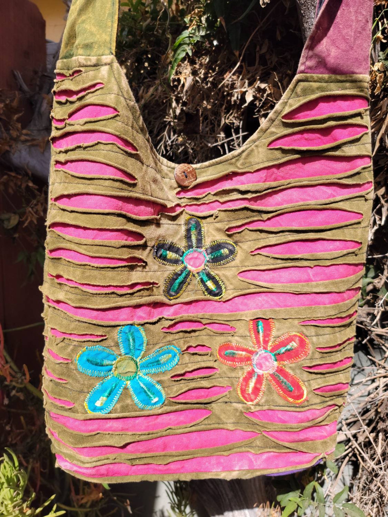 Colorful Boho Shoulder Bags Cotton Bohemian Bags Made in - Etsy
