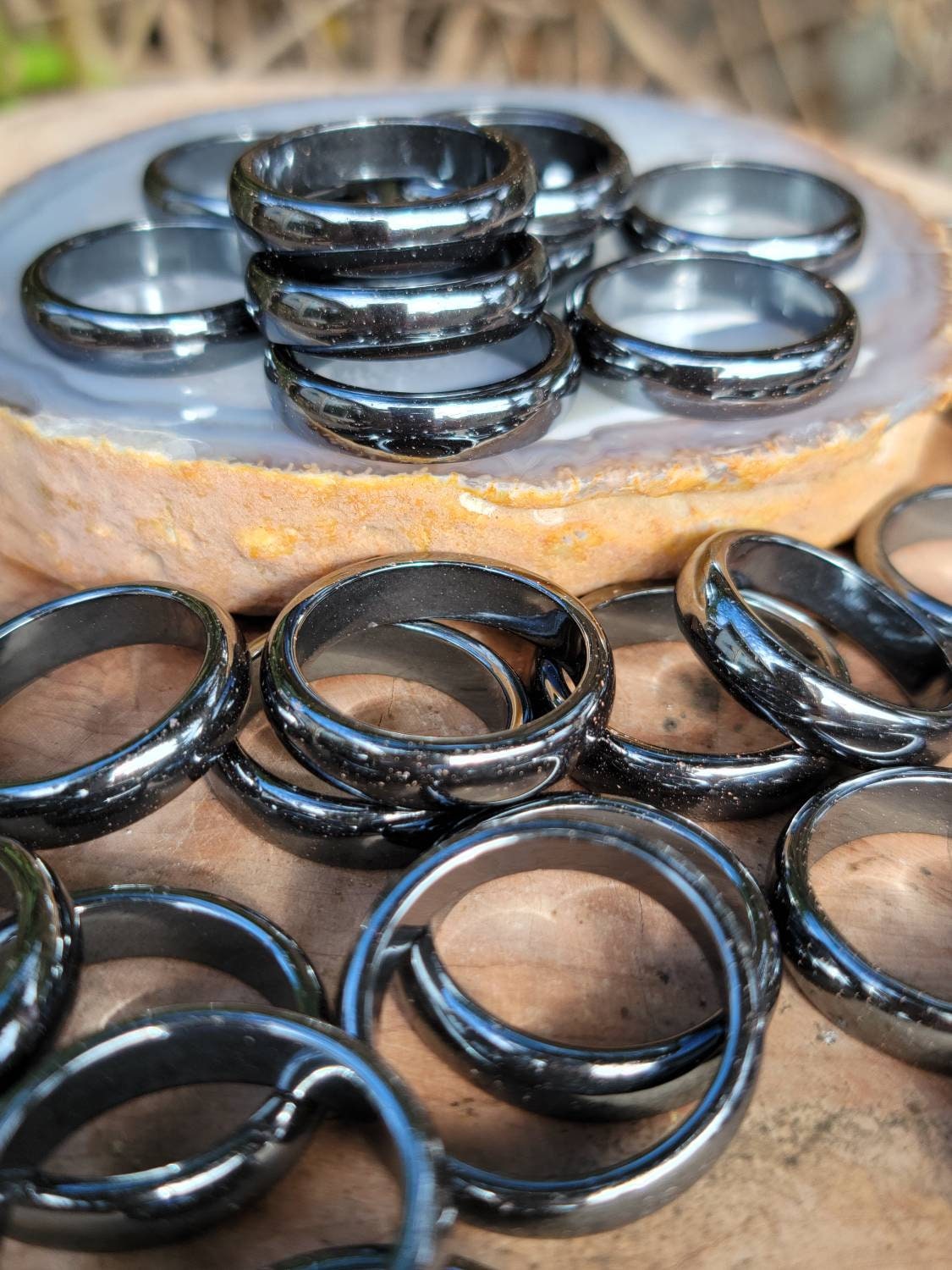 Hematite Band Rings, Hematite Bands, Simple Black Hematite Band ...