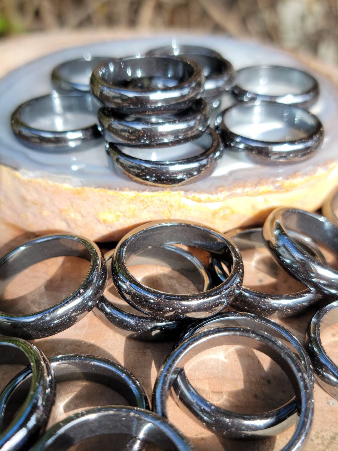 Hematite Band Rings, Hematite Bands, Simple Black Hematite Band ...