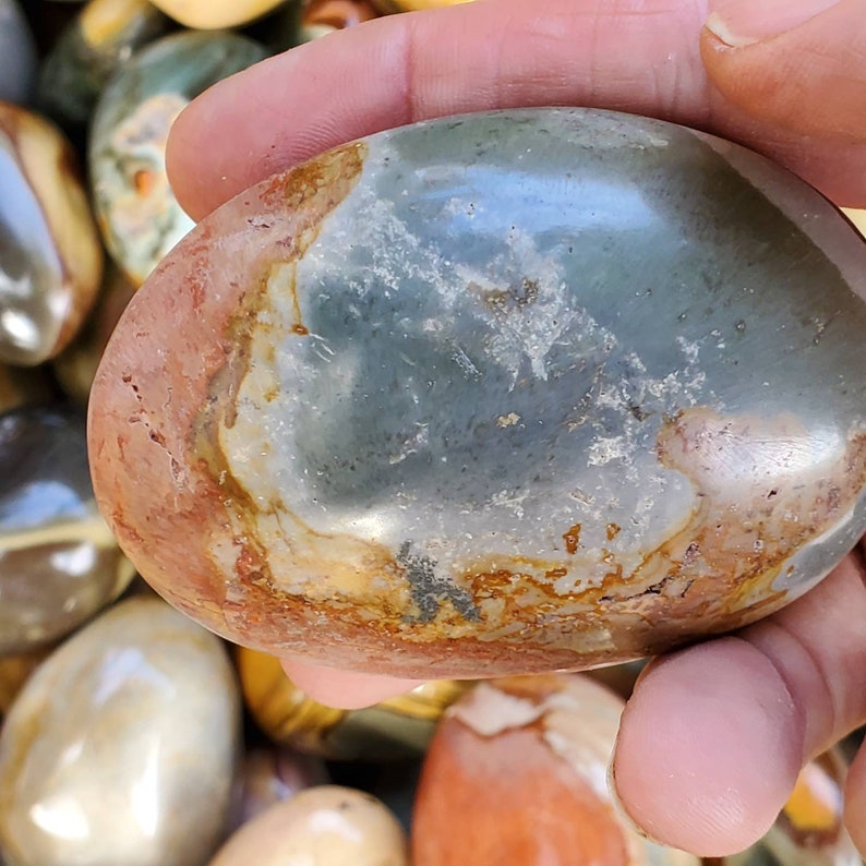 Polished Desert Jasper Aka Polychrome Jasper Stones Picture - Etsy