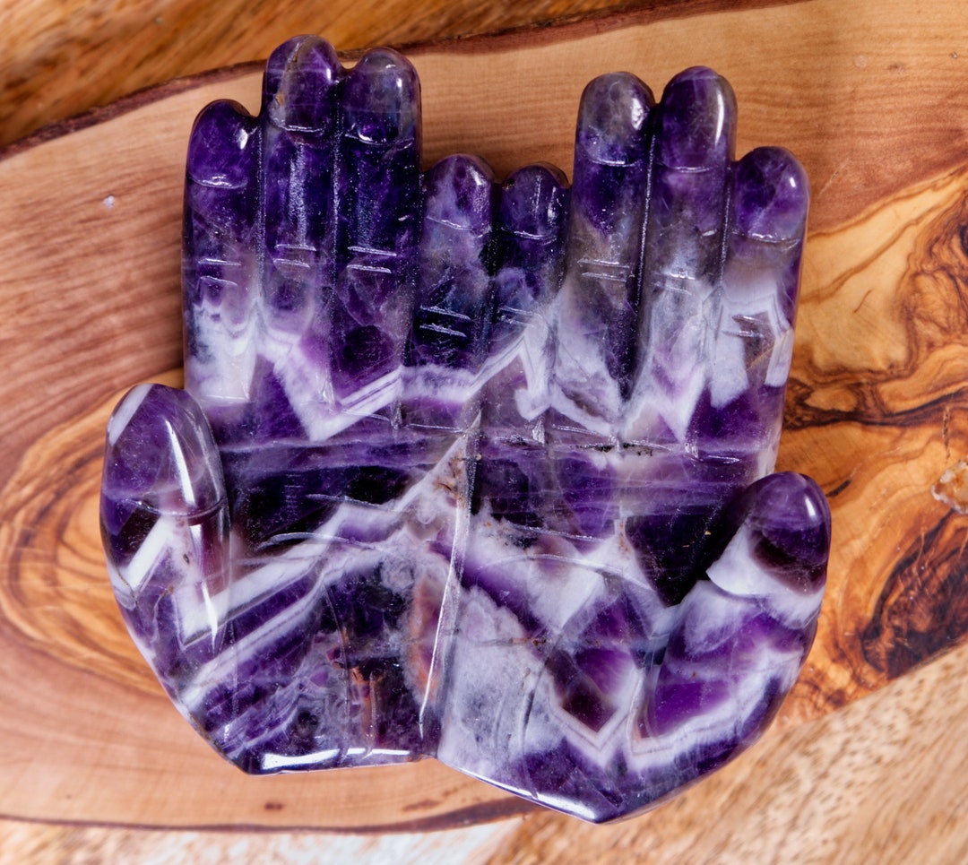 Amethyst Hands Carving, Hand Carved Chevron Hands Trays - Etsy