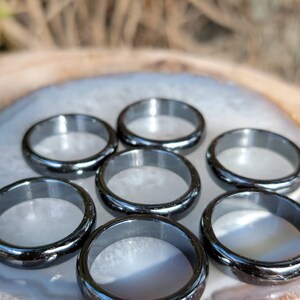 Hematite Band Rings, Hematite Bands, Simple Black Hematite Band ...