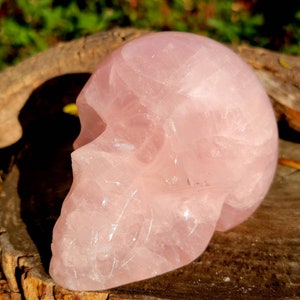 Mystical Rose Quartz Skull, Luxurious Rose Quartz Skull, Rose Quartz ...