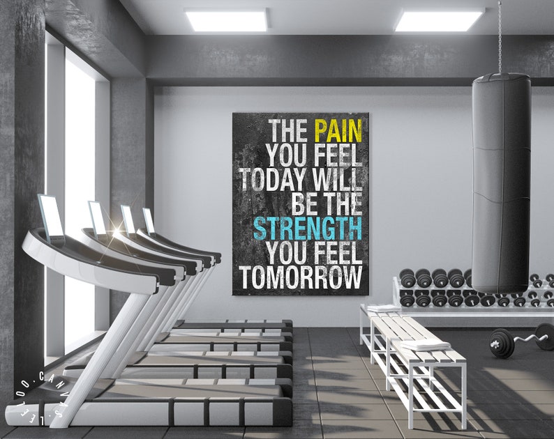 Strength Canvas Print // Gym Wall Art // Office and Home Wall Art ...