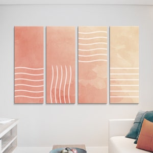 Four Elements Wall Art / Elemental Stones Canvas Print / Water Fire Air ...