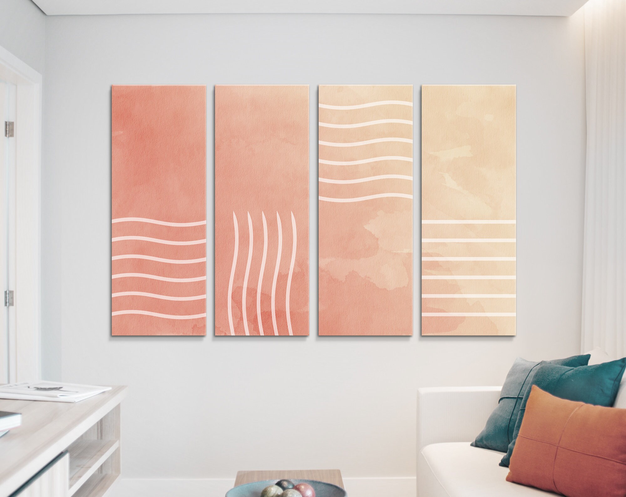 Four Elements Wall Art / Elemental Stones Canvas Print / Water | Etsy