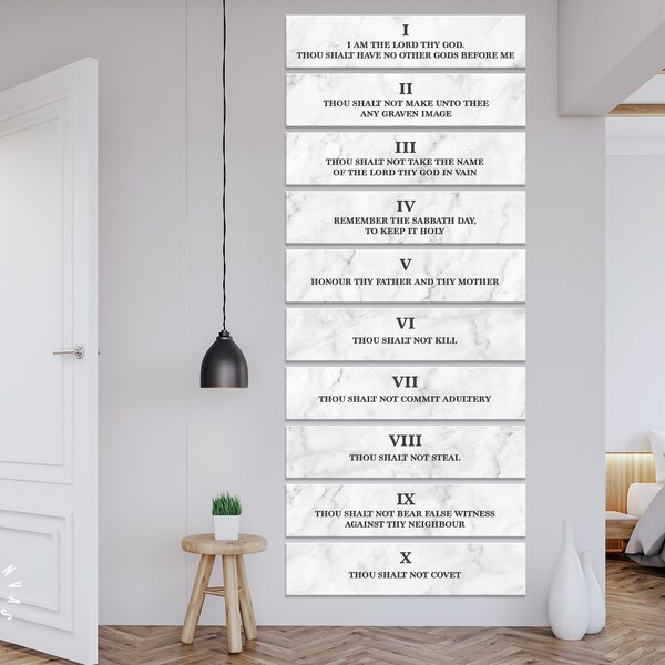 10 Commandments Wall Art - Etsy