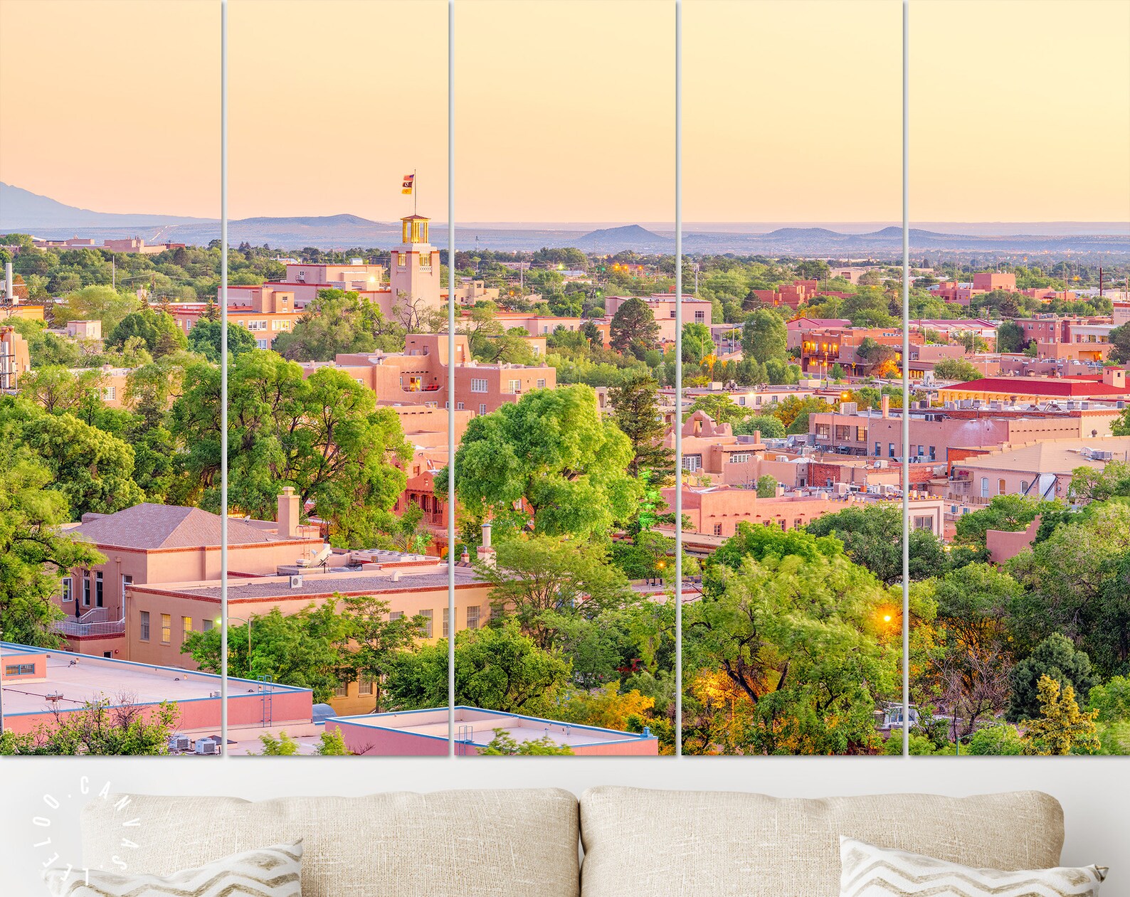 Santa Fe Canvas Print // Santa Fe New Mexico USA Downtown - Etsy