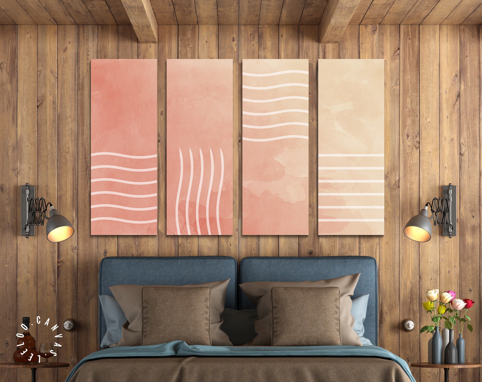 Four Elements Wall Art / Elemental Stones Canvas Print / Water | Etsy