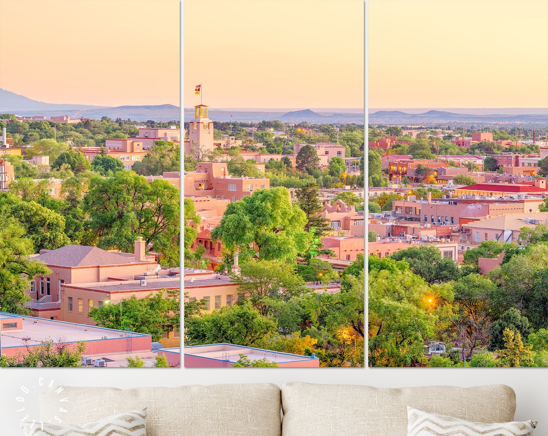 Santa Fe Canvas Print // Santa Fe New Mexico USA Downtown - Etsy