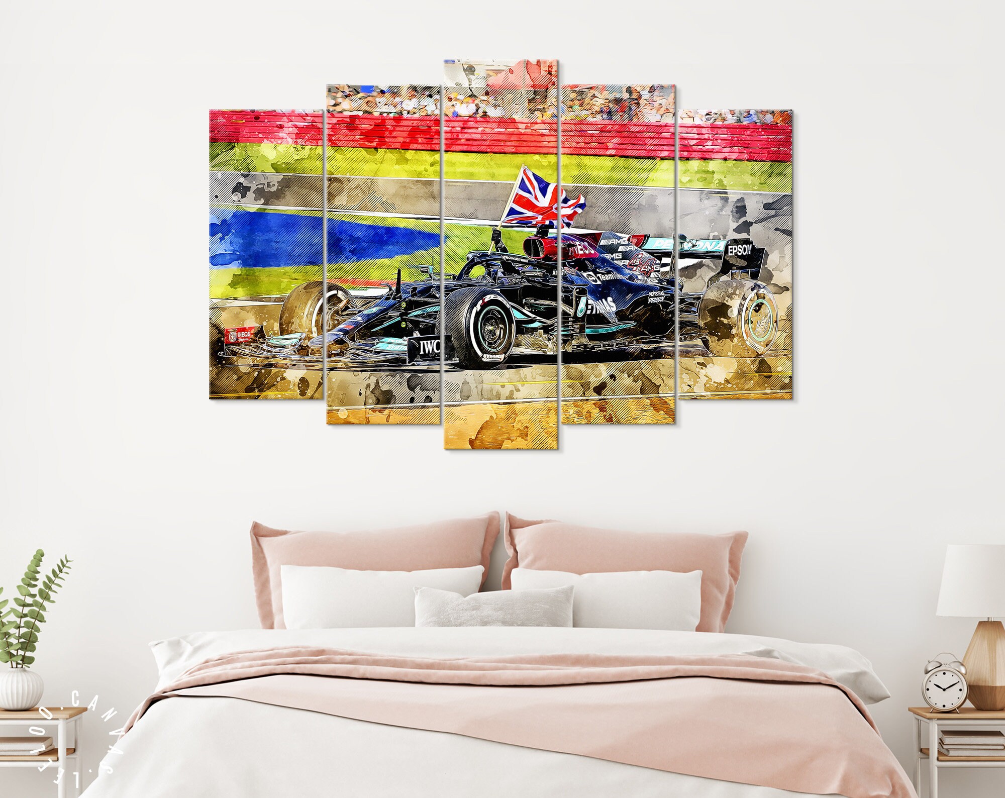 Lewis Hamilton F1 Canvas Print // Formula One Driver Lewis | Etsy