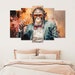 Chimp in Suit Canvas Print: Whiskey Drinking Monkey Abstract Art - Etsy