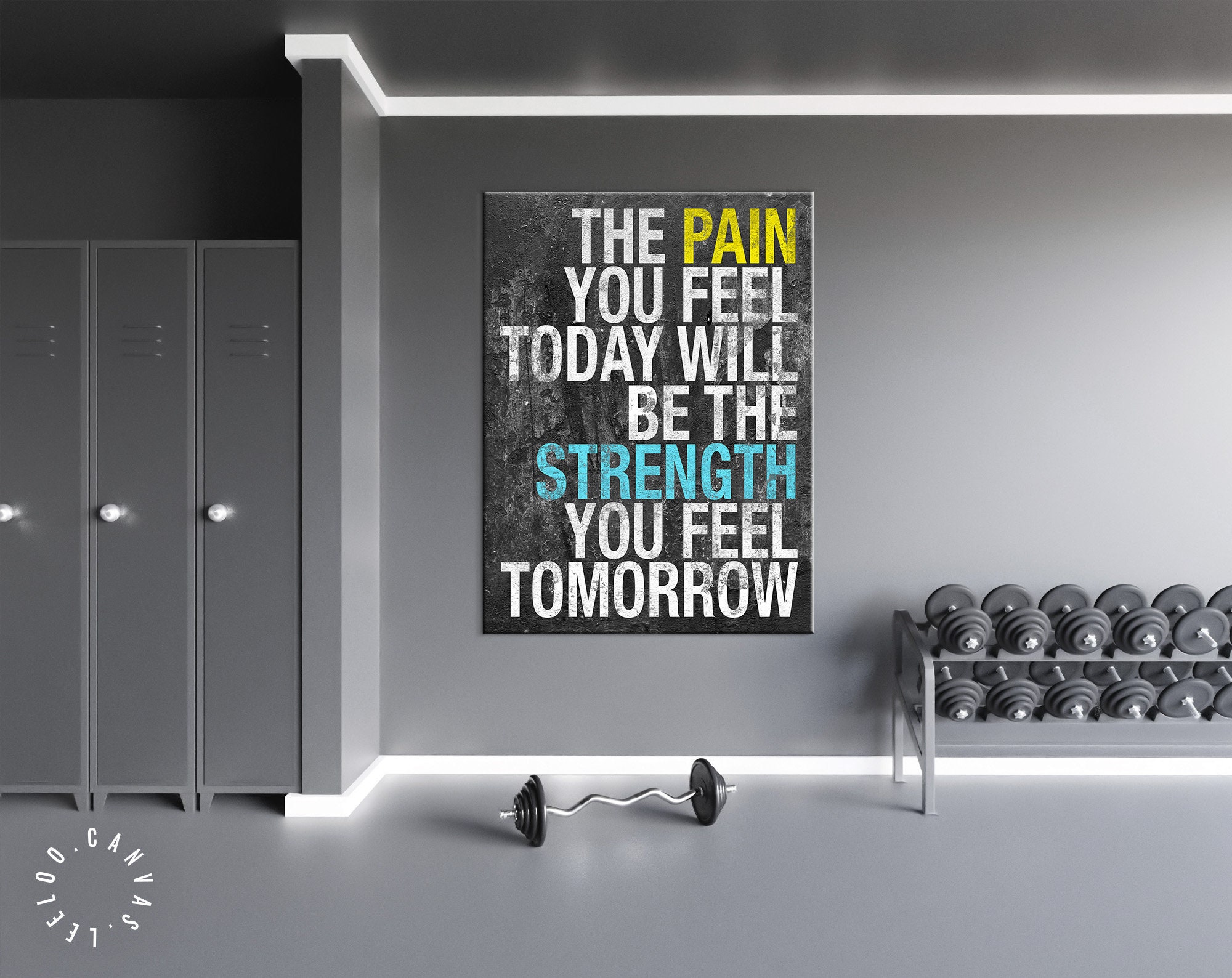Strength Canvas Print // Gym Wall Art // Office and Home Wall - Etsy