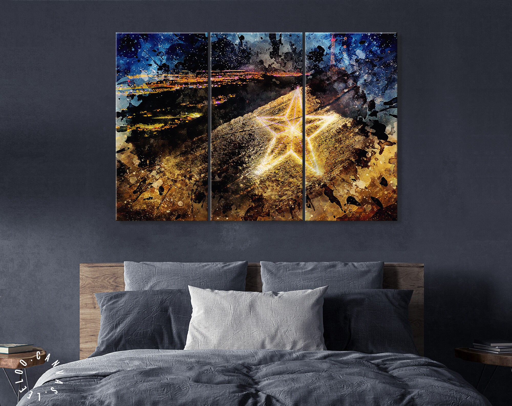 El Paso Star Canvas Print // El Paso Texas USA Downtown - Etsy