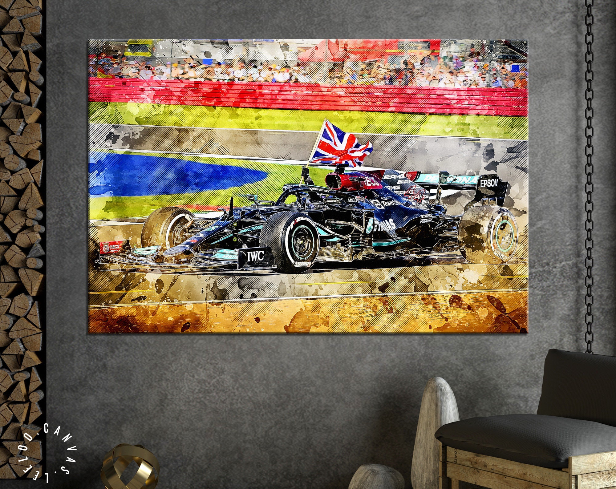 Lewis Hamilton F1 Canvas Print // Formula One Driver Lewis - Etsy