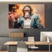 Chimp in Suit Canvas Print: Whiskey Drinking Monkey Abstract Art - Etsy