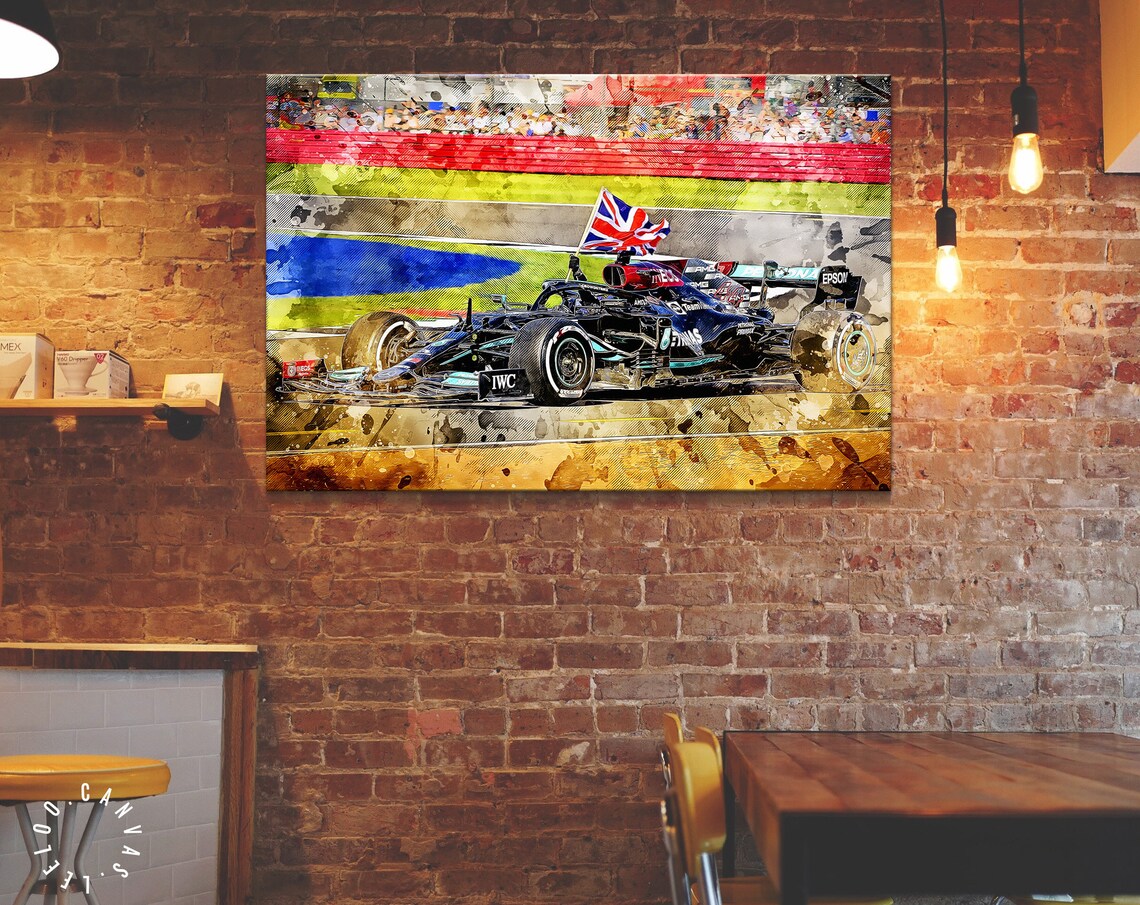Lewis Hamilton F1 Canvas Print // Formula One Driver Lewis | Etsy