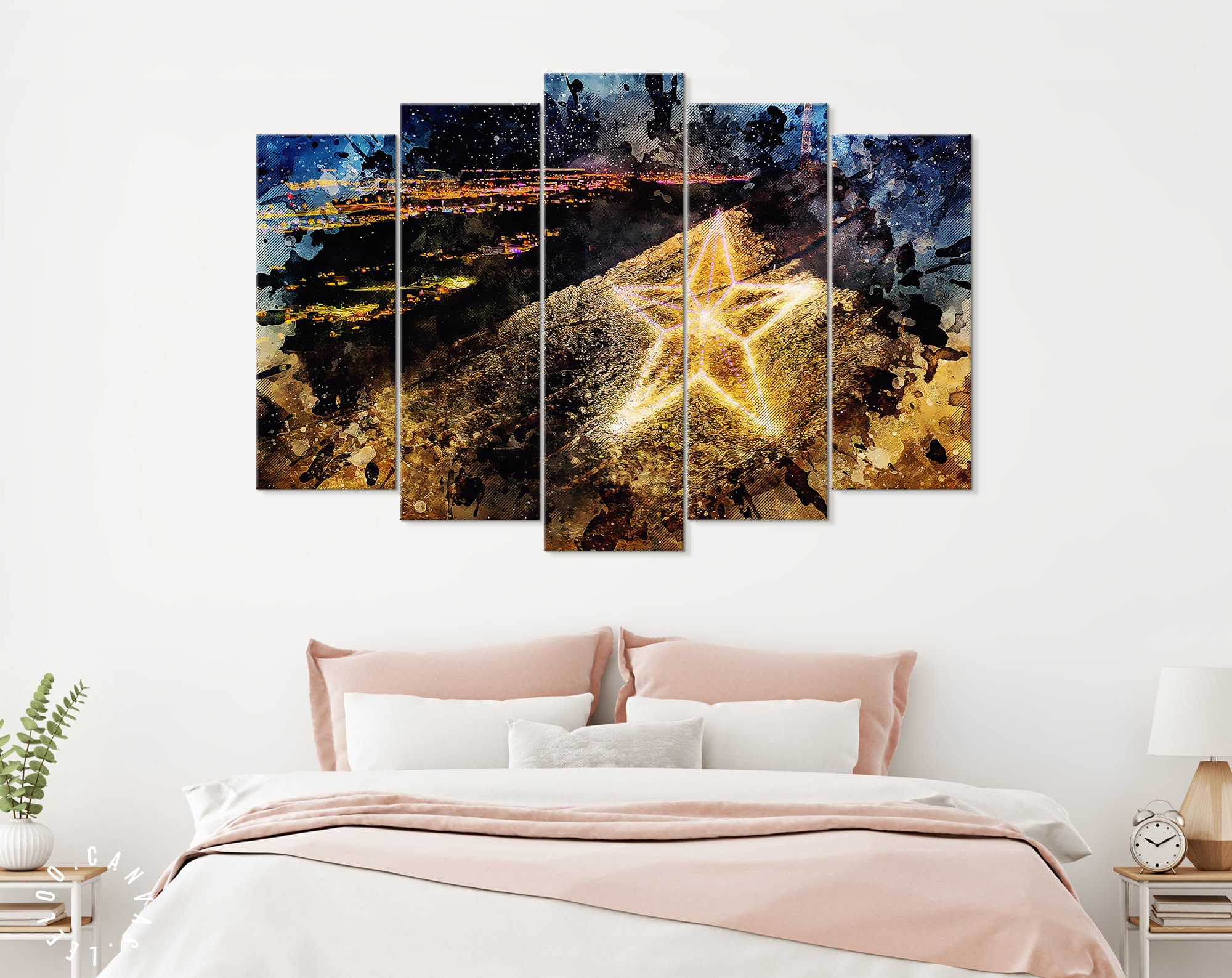 El Paso Star Canvas Print // El Paso Texas USA Downtown - Etsy