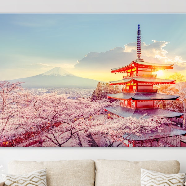 Pink Pagoda Print - Etsy