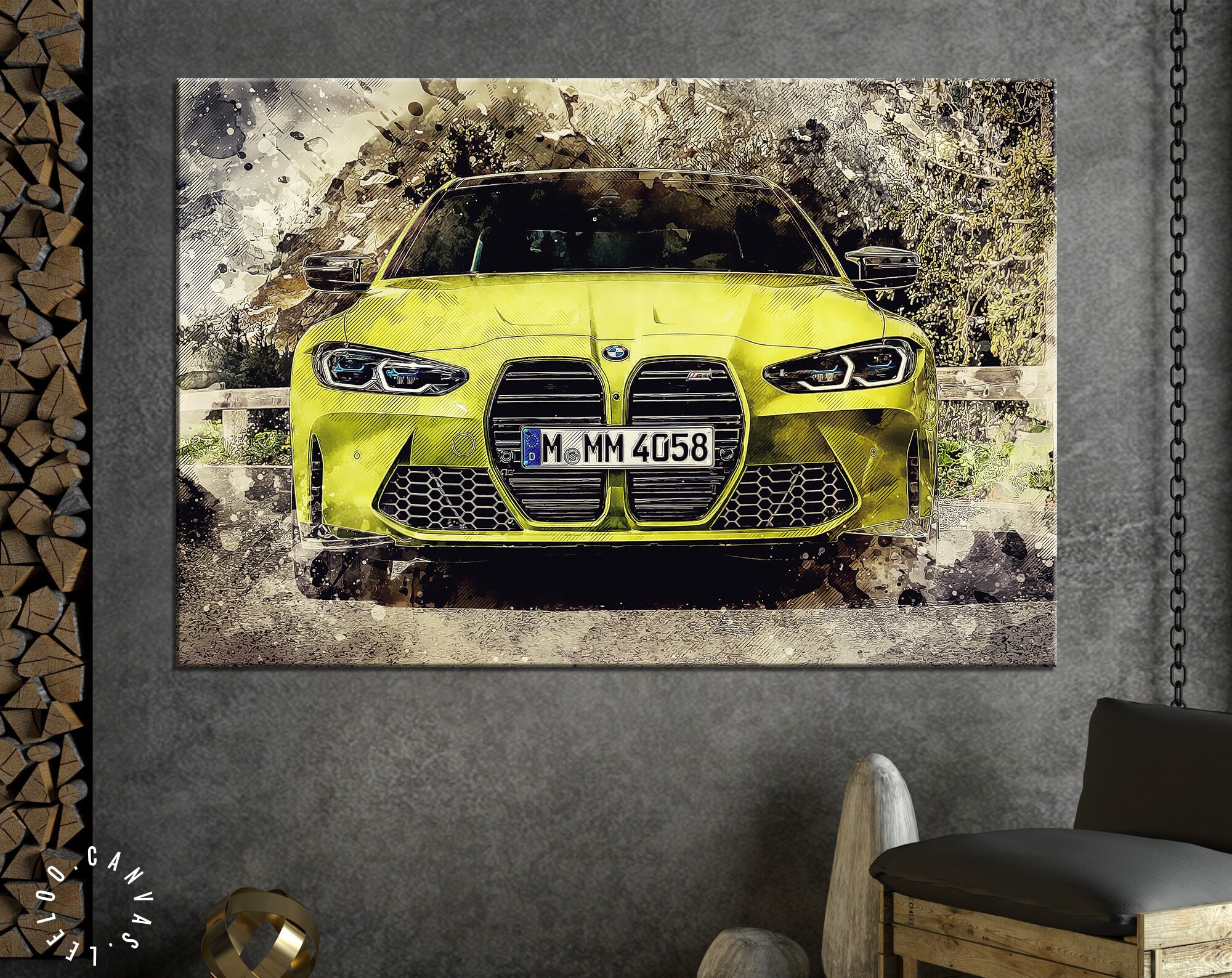 BMW M4 Canvas Print // BMW M4 Coupe G82 // Canvas Wall Art | Etsy