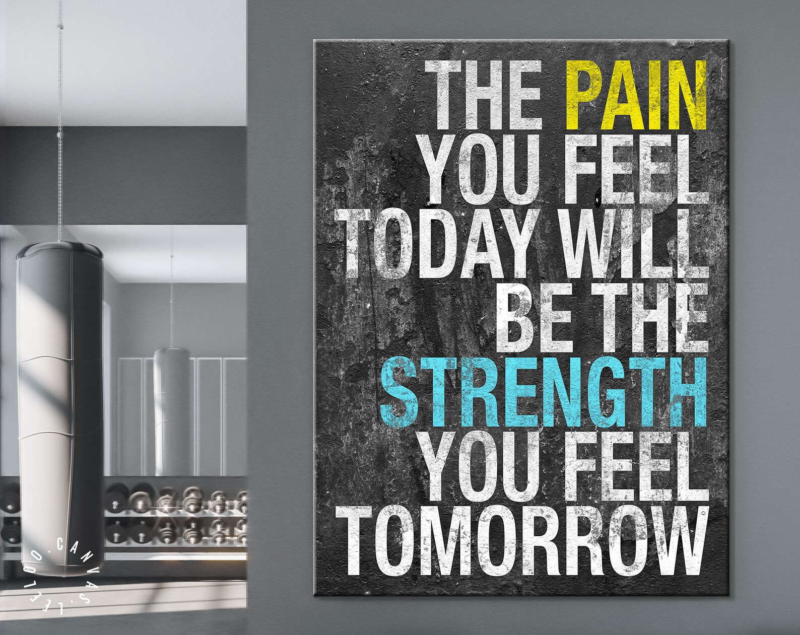 Strength Canvas Print // Gym Wall Art // Office and Home Wall - Etsy