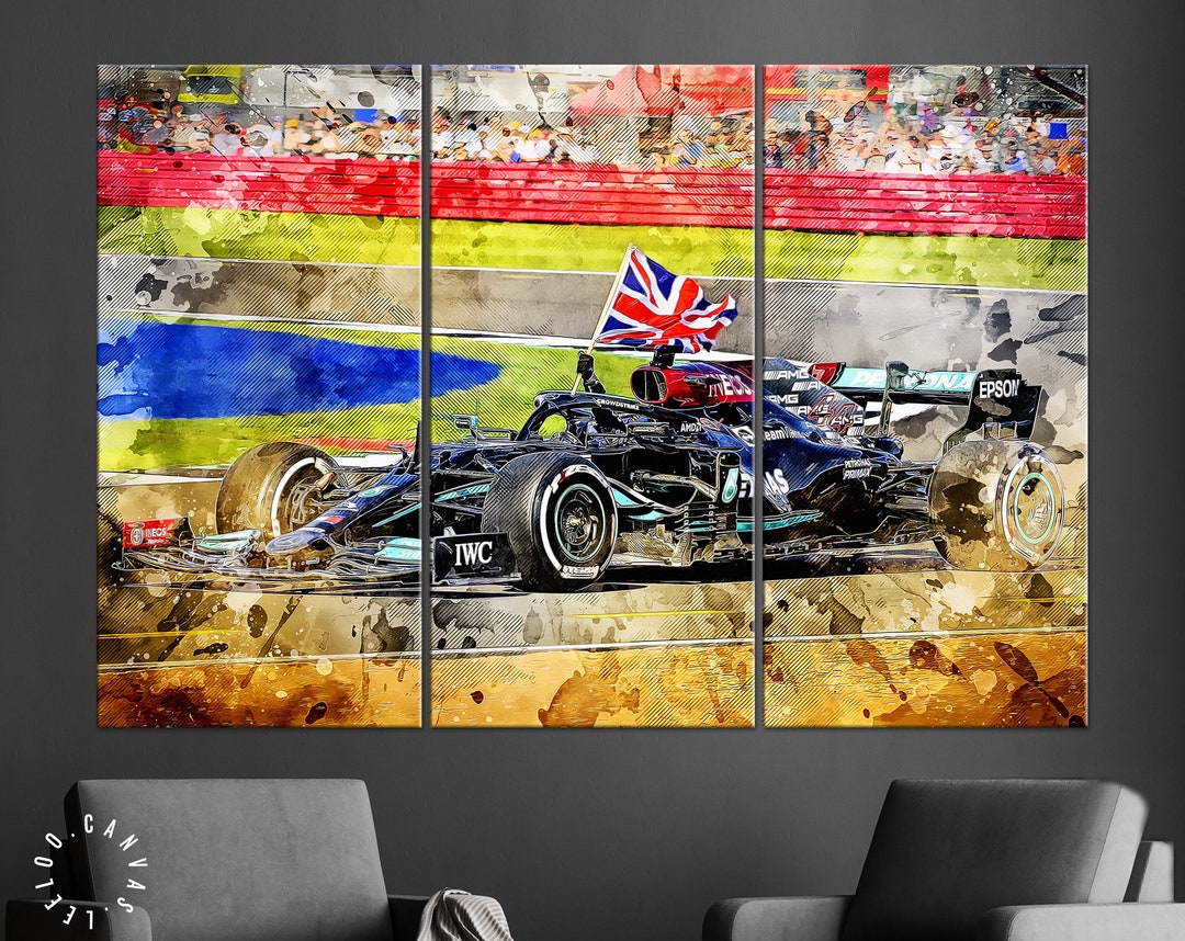 Lewis Hamilton F1 Canvas Print // Formula One Driver Lewis - Etsy