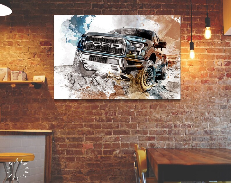 Ford F150 Canvas Print // Ford F-150 Raptor // Canvas Wall - Etsy
