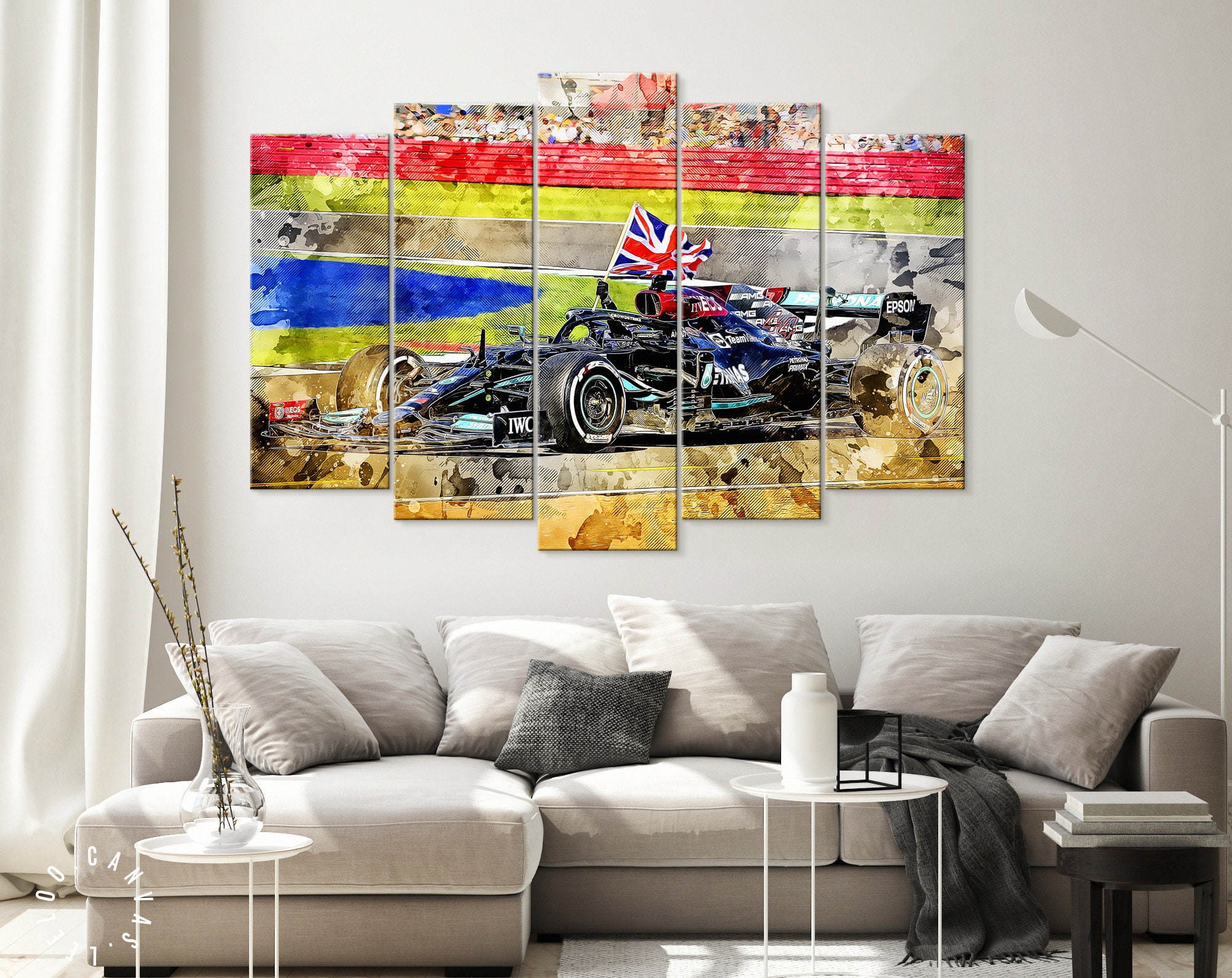 Lewis Hamilton F1 Canvas Print // Formula One Driver Lewis - Etsy