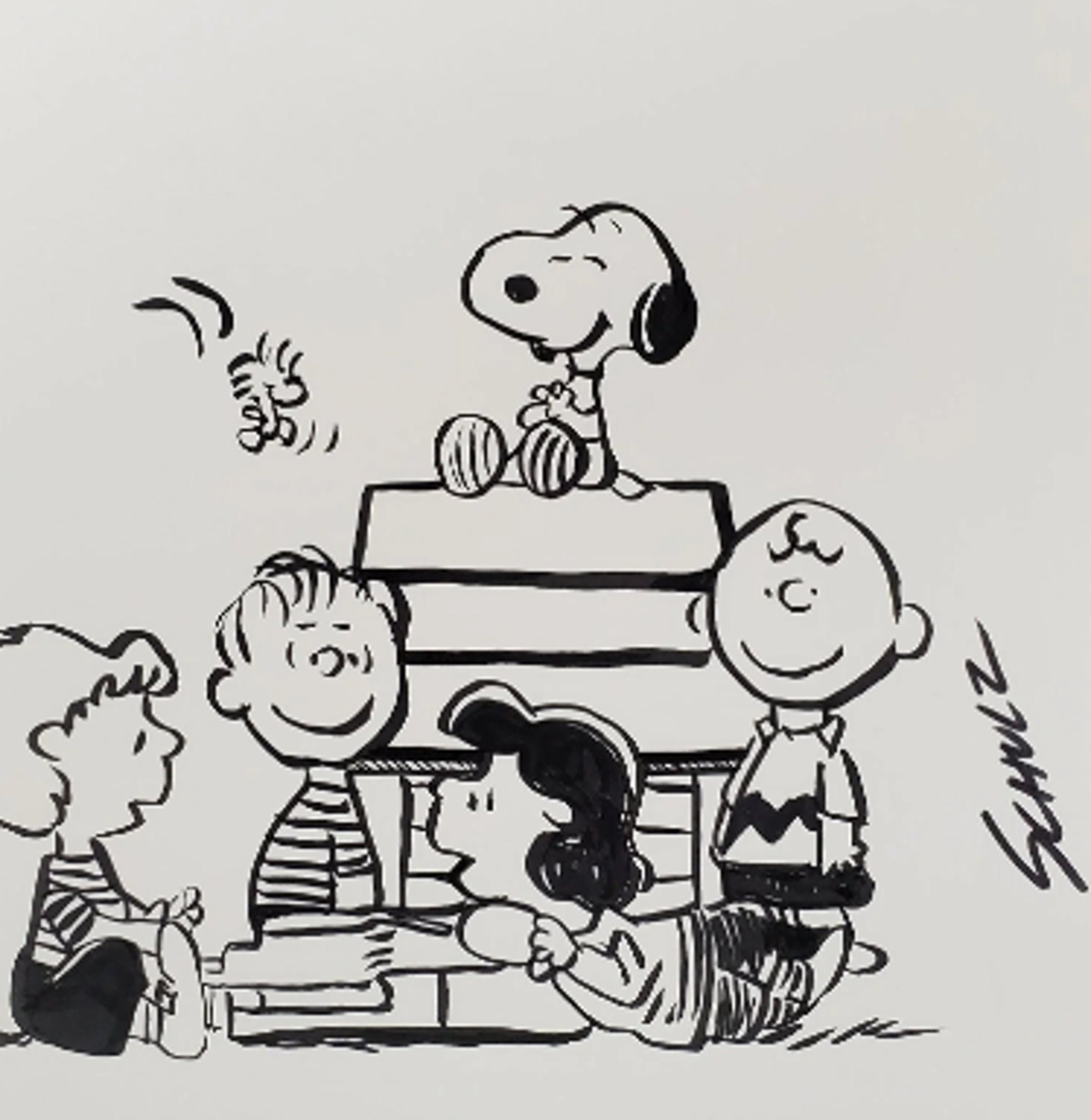 Cartoon Snoopy Art Drawing, Peanuts, Woodstock, Charlie Brown Artwork ...