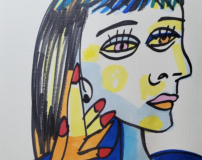 Picasso Painting Artwork, Pablo Picasso Painting, Painted Cubism Art ...
