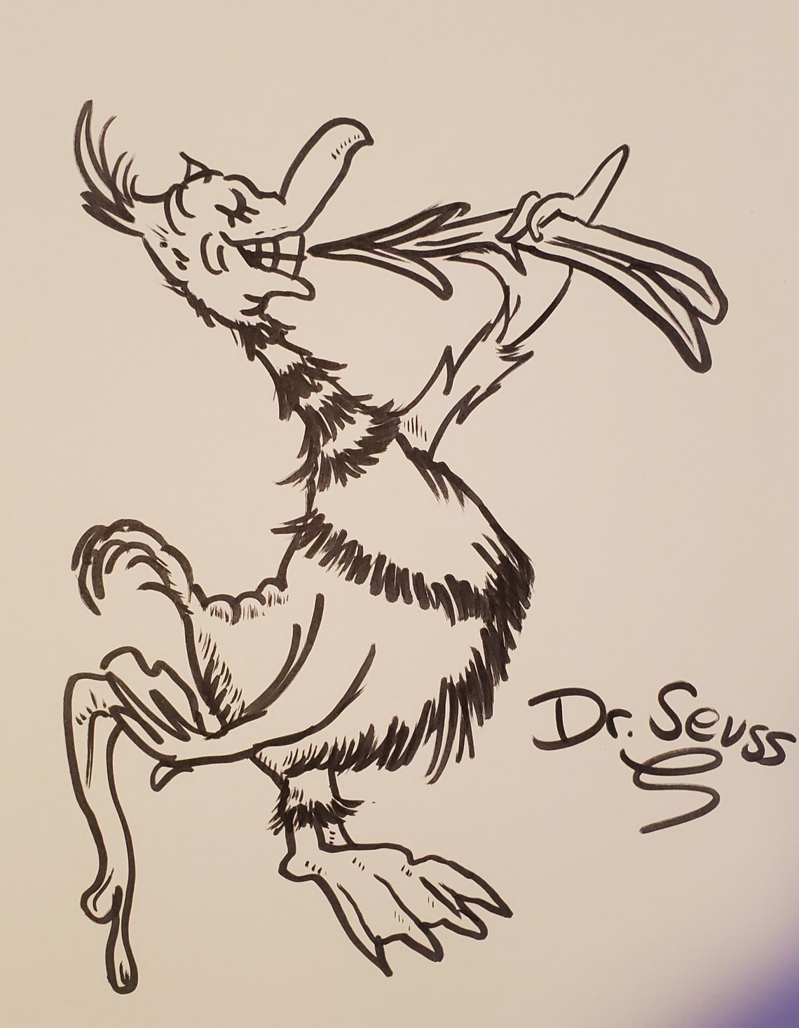 Dr Seuss Character Art Drawing Artwork, Dr Seuss Cartoon Illustration ...