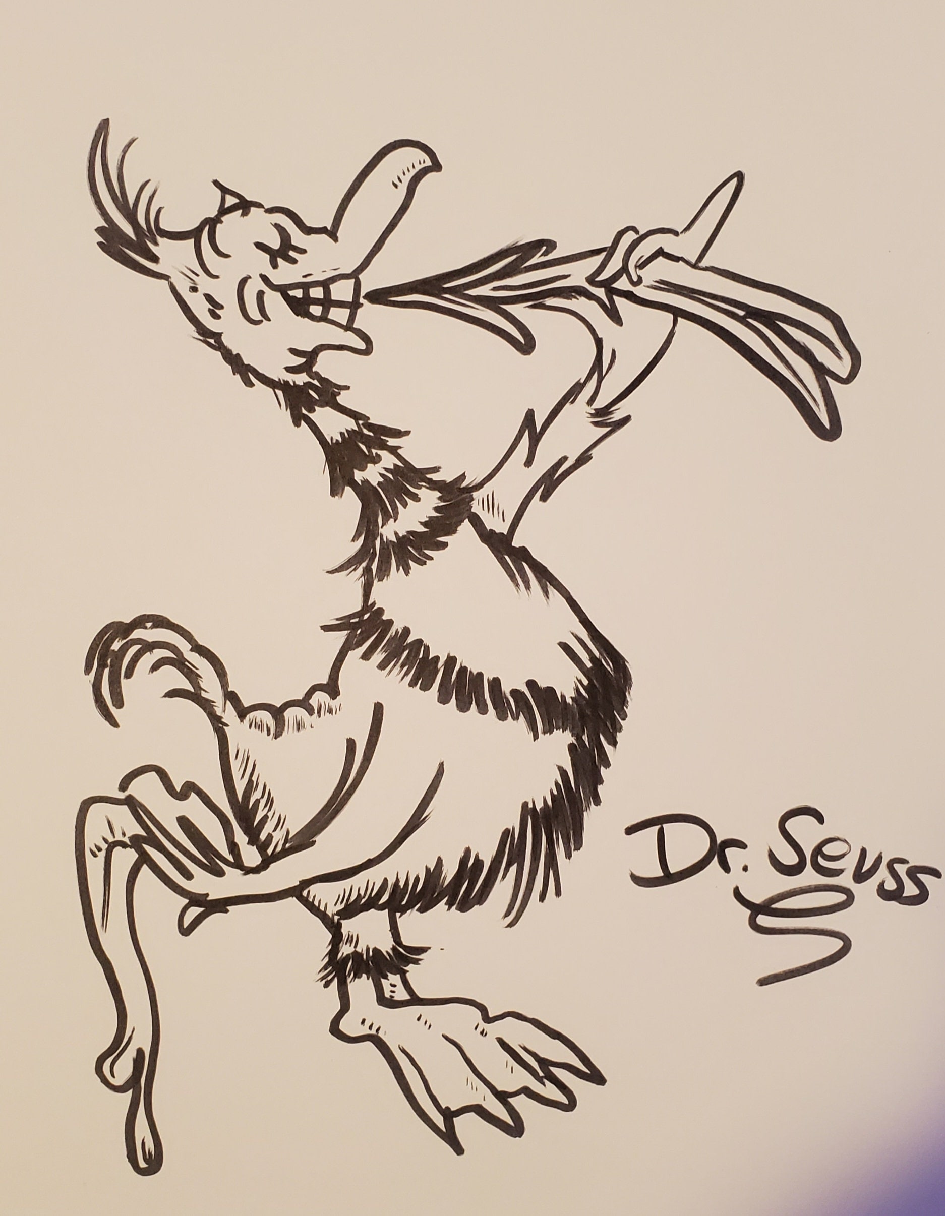 Dr Seuss Character Art Drawing Artwork, Dr Seuss Cartoon Illustration ...
